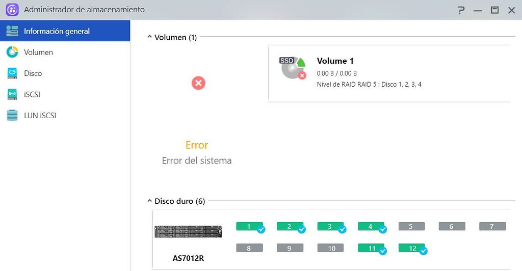 Error de sistema - Soporte técnico - Foro de ASUSTOR en Español Error de sistema - Soporte técnico - Foro de ASUSTOR en Español